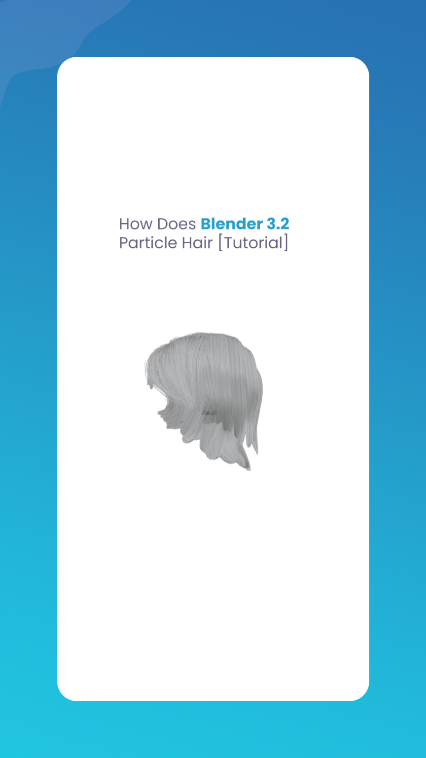 How Does Blender 3.2 Particle Hair [Tutorial]